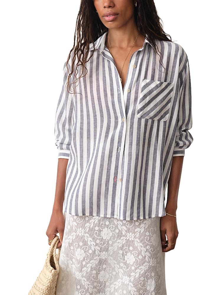 MARINE LAYER Marine Layer Jane Relaxed Stripe Shirt